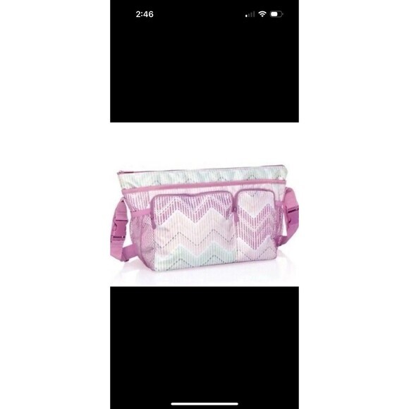 thirty-one | Bags | Thirty One Cargo Clip On Thermal Pink Chevron ...